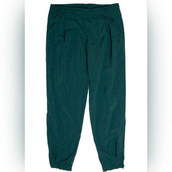 Nike | Pants | Dark Green Nylon Nike Jogger Track Pants | Poshmark